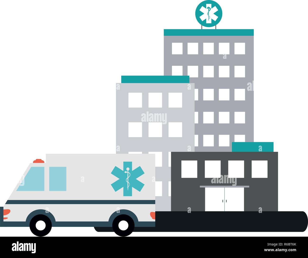 Hospital building scenery Stock Vector Image & Art - Alamy