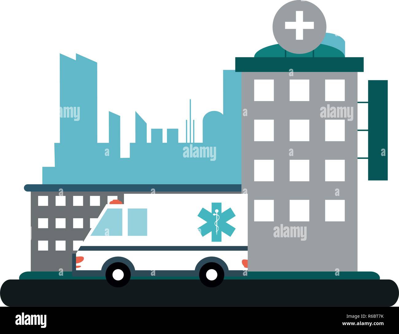 Hospital building scenery Stock Vector Image & Art - Alamy