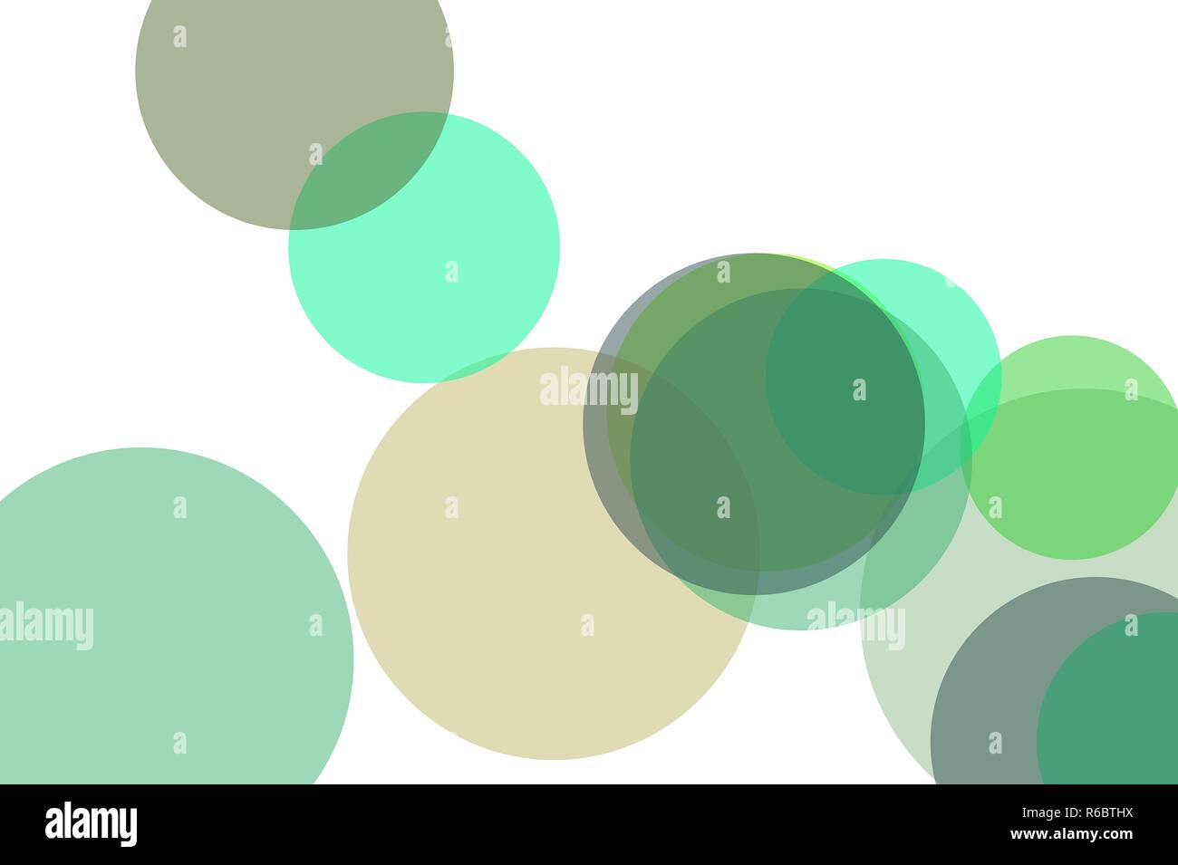 Abstract green circles illustration background Stock Photo - Alamy