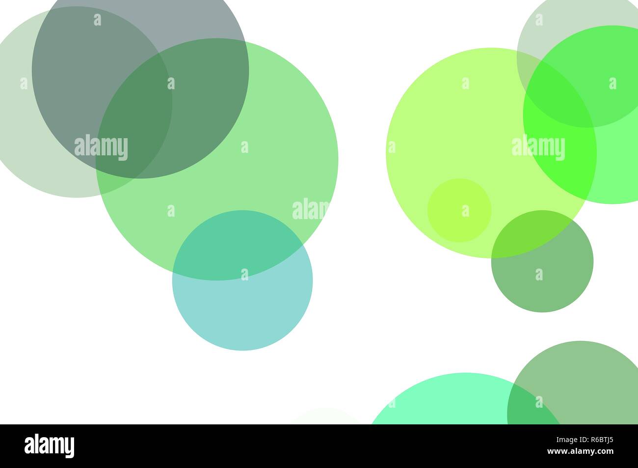 Abstract green circles illustration background Stock Photo - Alamy