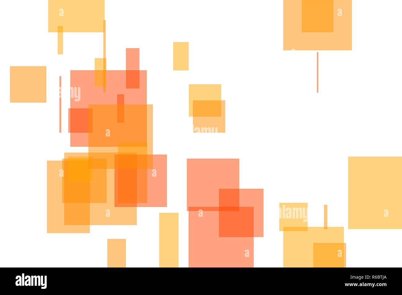 Abstract orange squares illustration background Stock Photo - Alamy