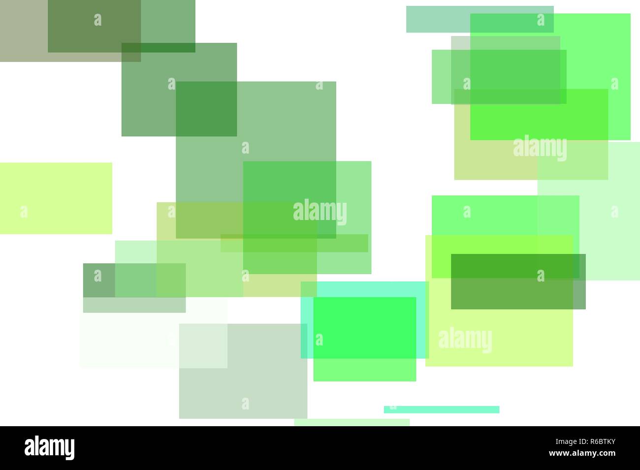 Abstract green rectangles illustration background Stock Photo - Alamy