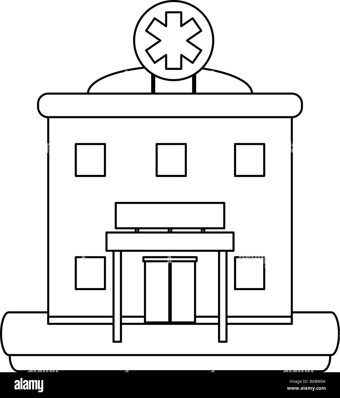 Hospital Building Coloring Pages