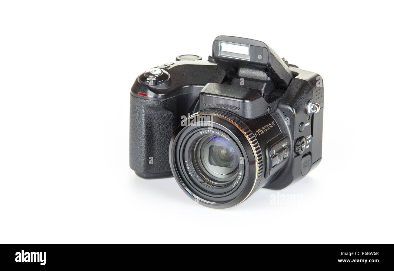 Mirrorless camera on white Cut Out Stock Images & Pictures - Alamy