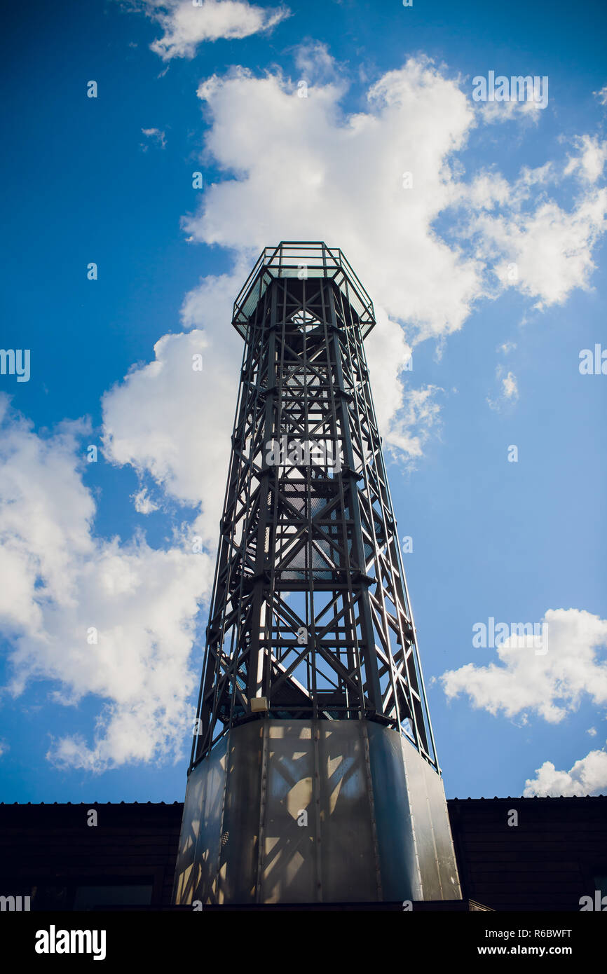Whitford Lighthouse a cast iron Victorian ruin Stock Photo - Alamy