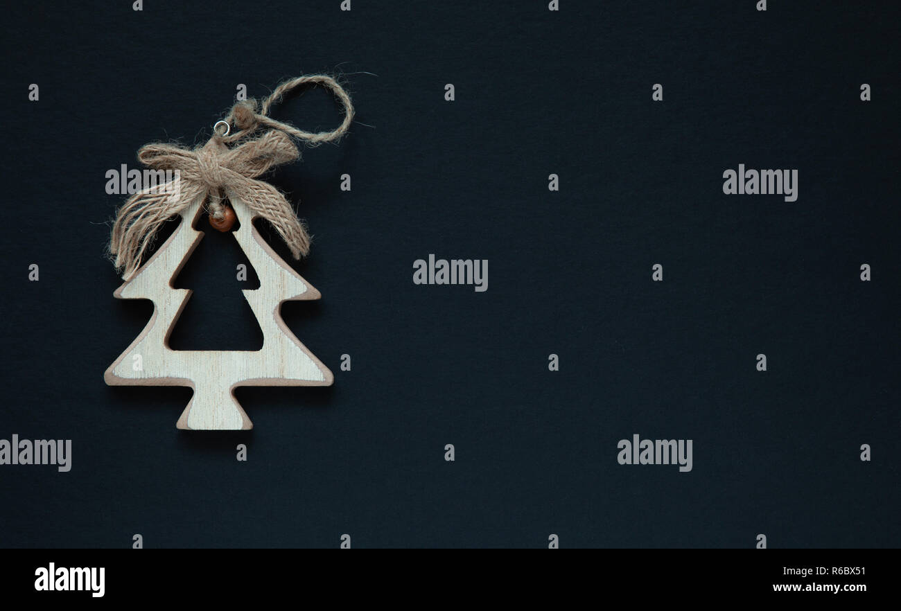 Christmas tree on a dark background, top view Stock Photo - Alamy