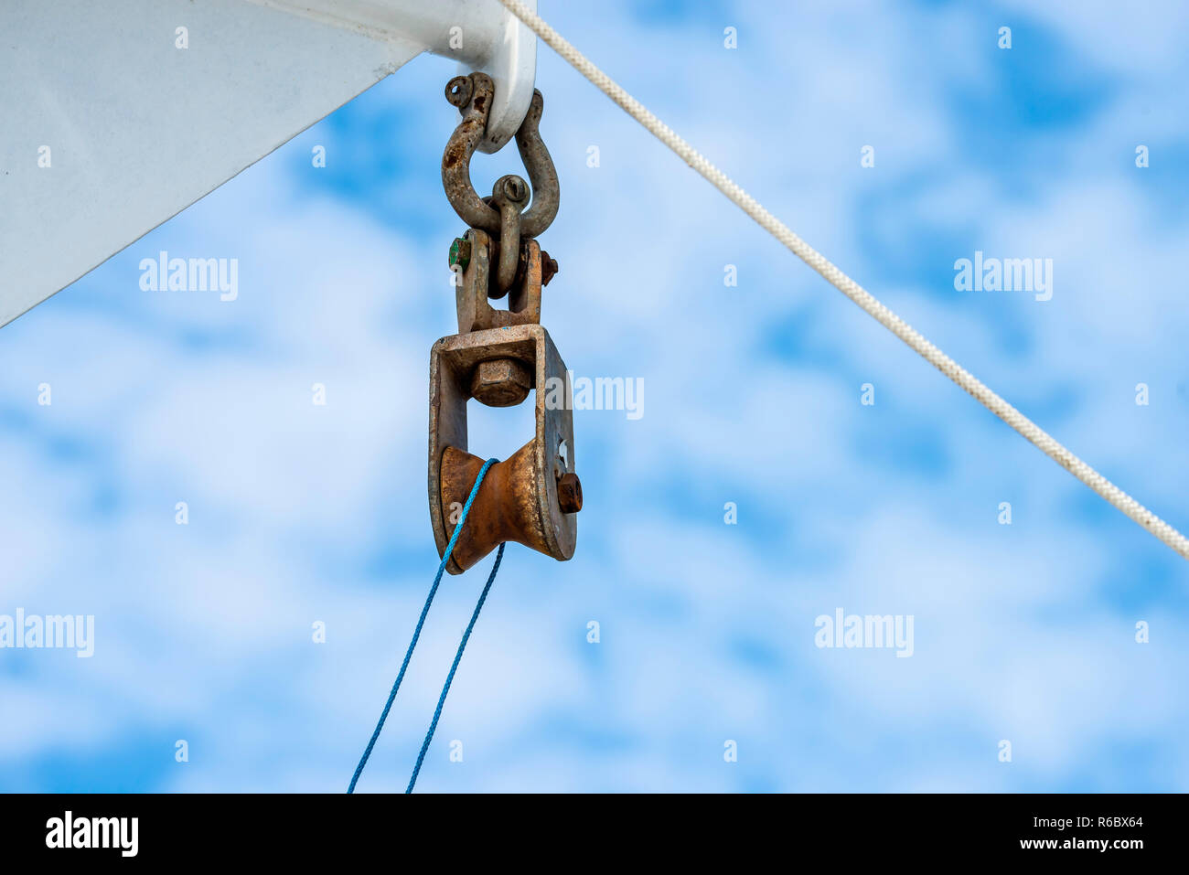 Block Of A Sailing Ship Stock Photo - Alamy