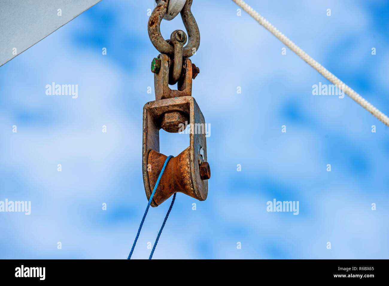 Block Of A Sailing Ship Stock Photo - Alamy