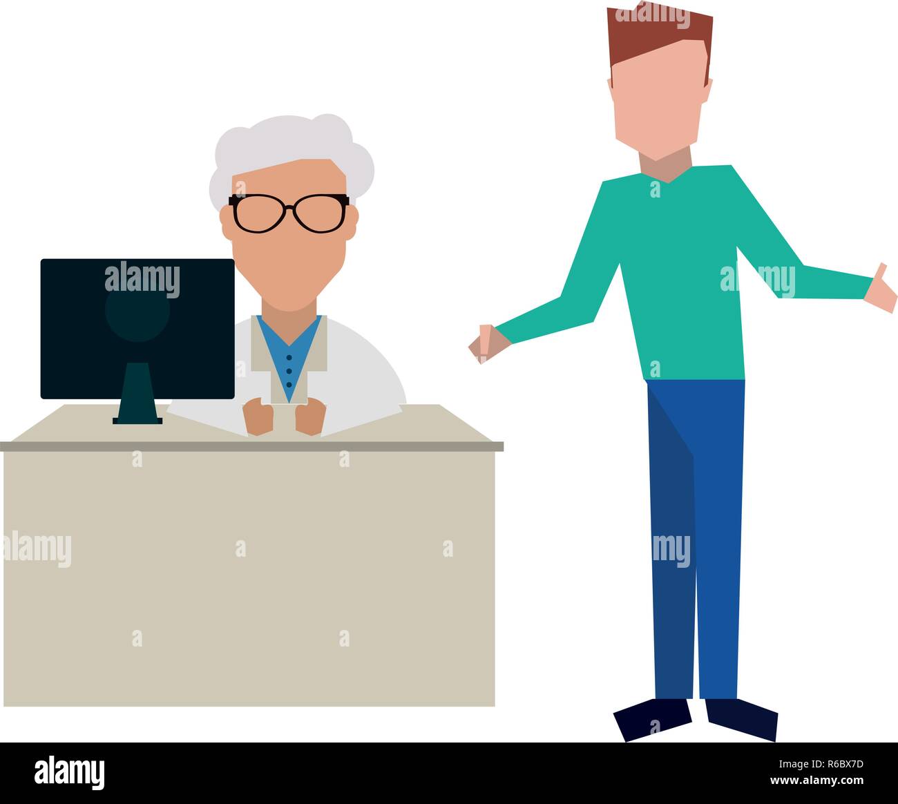 Doctor and patients Stock Vector Image & Art - Alamy
