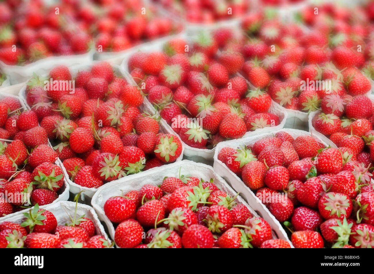 Strawberries At A Market Stock Photo - Alamy