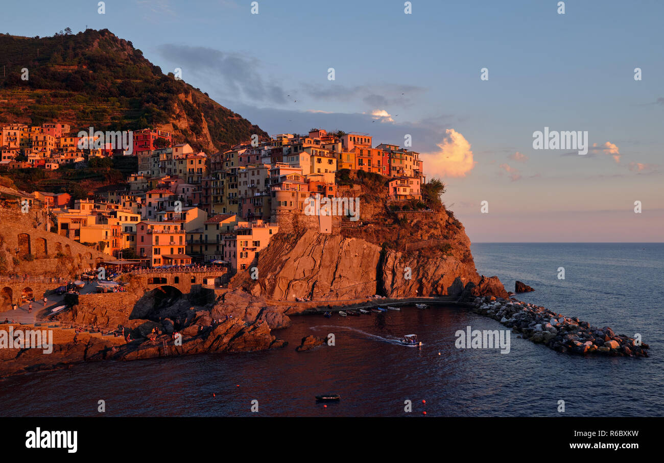 Manarola is the oldest of the five small cities of the Cinque Terre ...