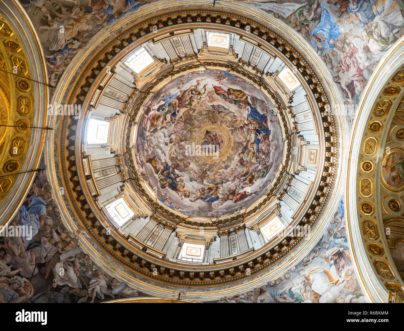 Bright, colorful dome of the old church Stock Photo - Alamy