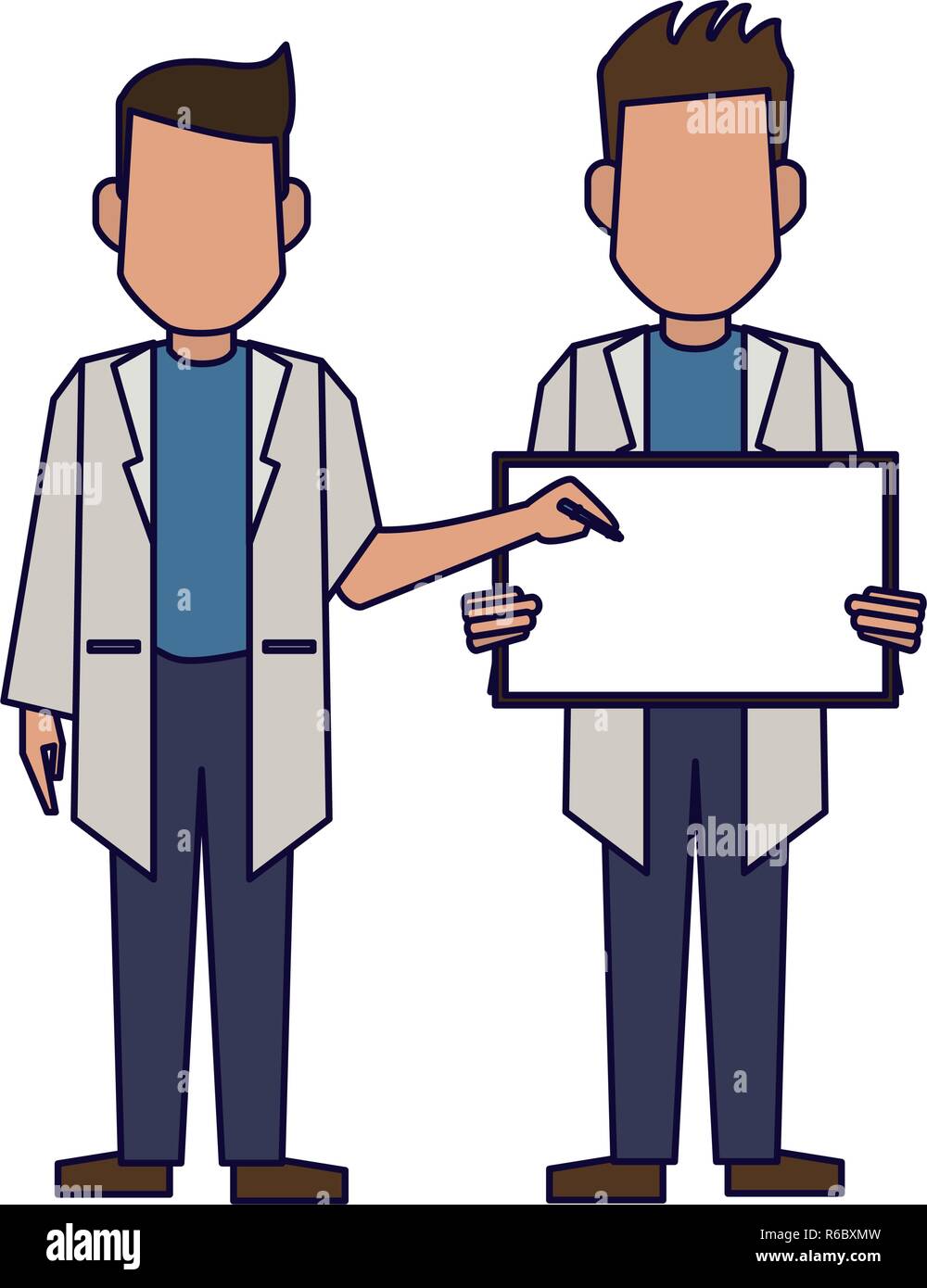 Portrait group doctors medical Stock Vector Images - Alamy