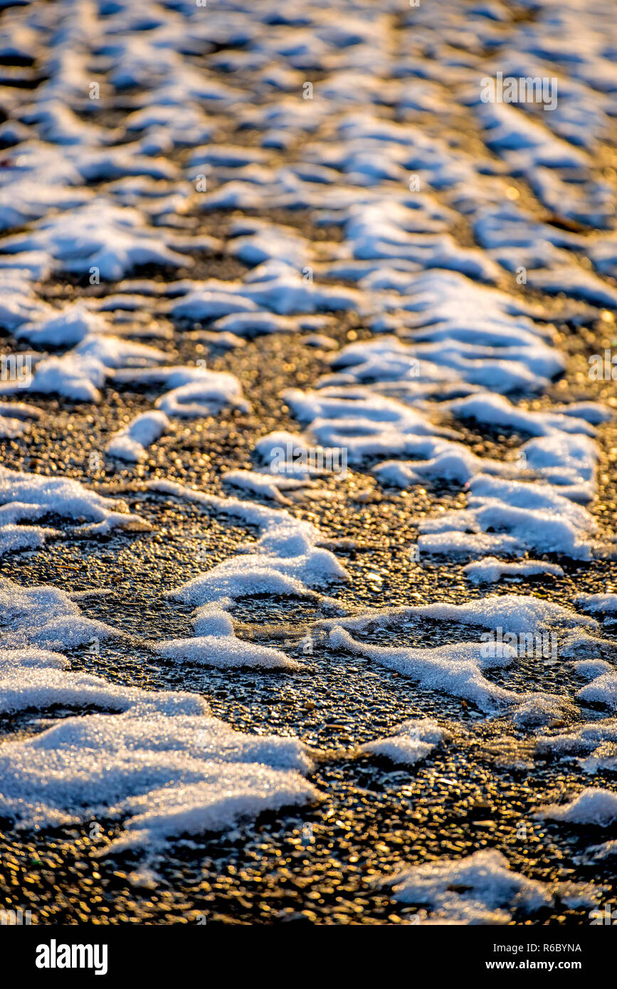 Way With Thin Snow Cover Stock Photo - Alamy