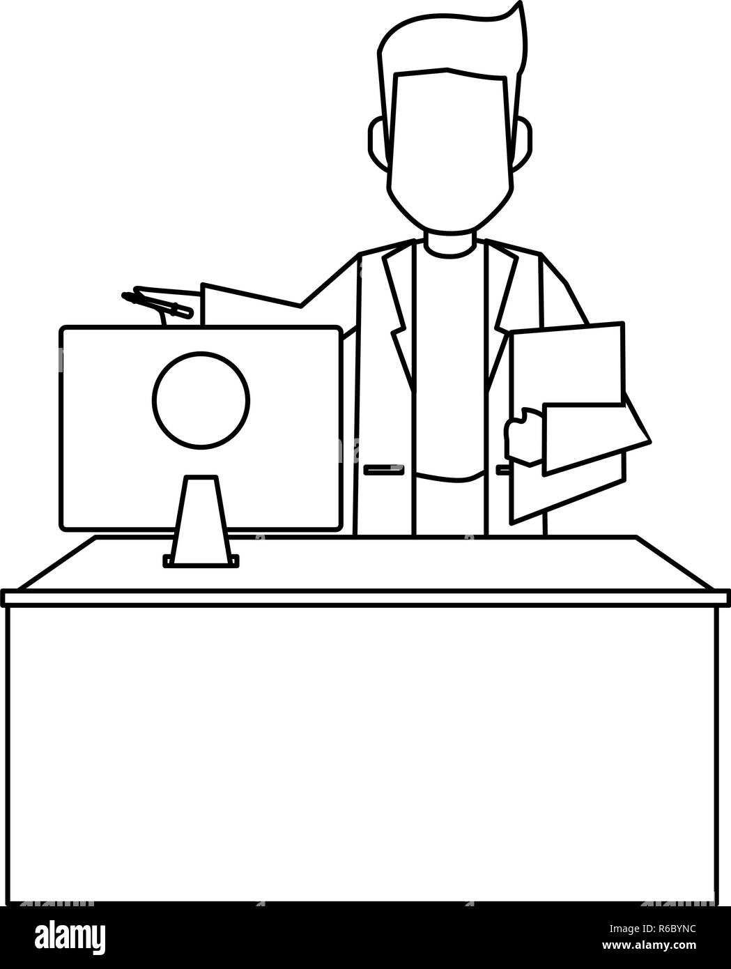 doctor office concept black and white Stock Vector Image & Art - Alamy