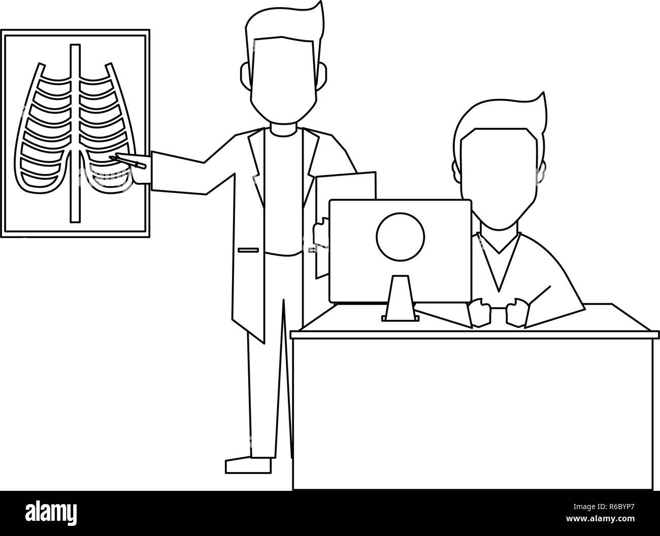 doctor office concept black and white Stock Vector Image & Art - Alamy