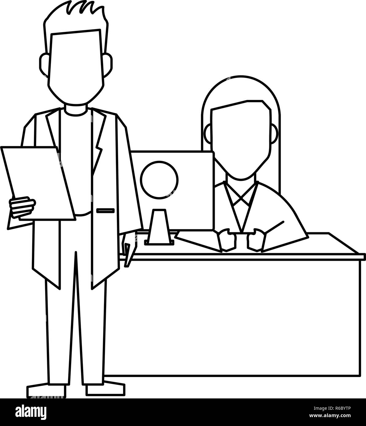 doctor office concept black and white Stock Vector Image & Art - Alamy