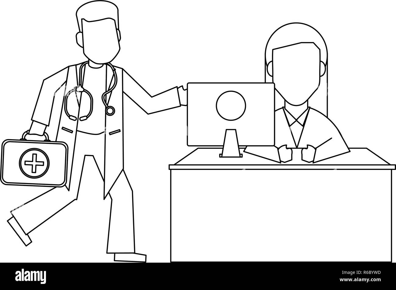 Doctors Office Clipart Black And White Free