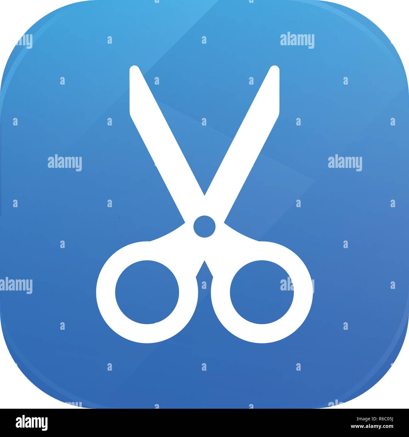 Scissors flat icon, office glossy icon isolated on white background ...