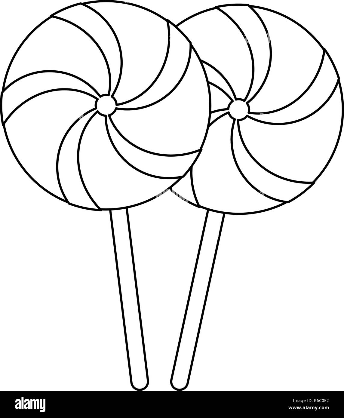 Swirl Lollipop Clipart Black And White