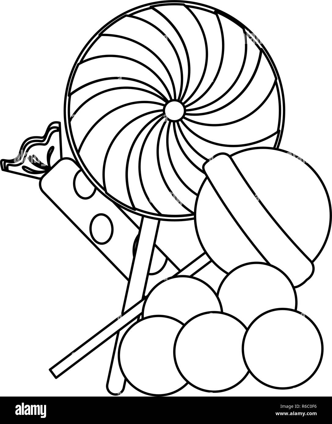 Set of candies black and white Stock Vector Image & Art - Alamy