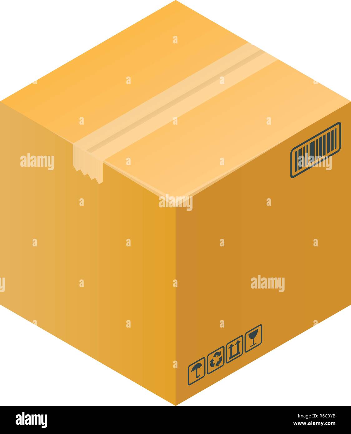 Fragile box icon, isometric style Stock Vector Image & Art - Alamy