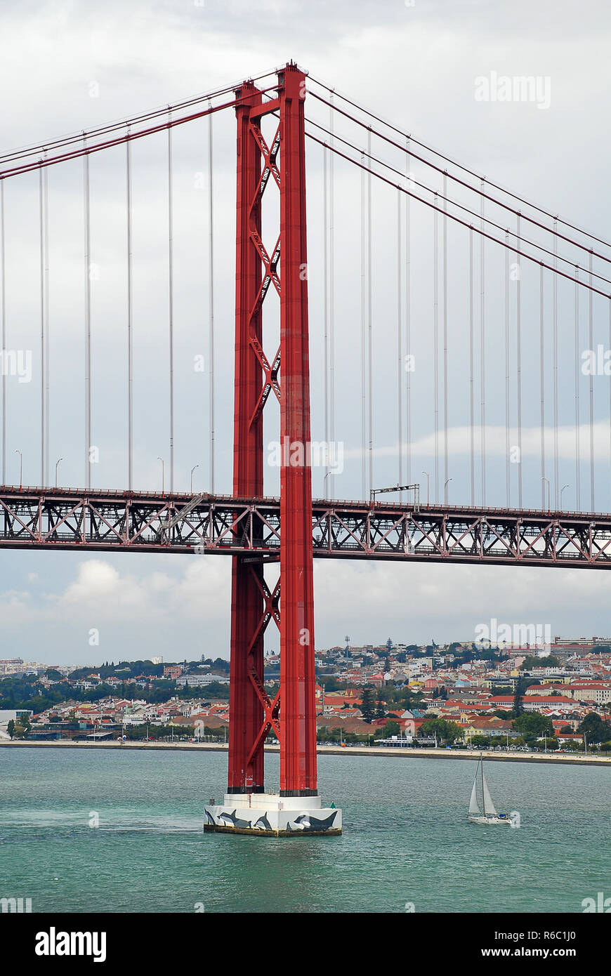 The 25 de Abril Bridge is a suspension bridge connecting the city of ...