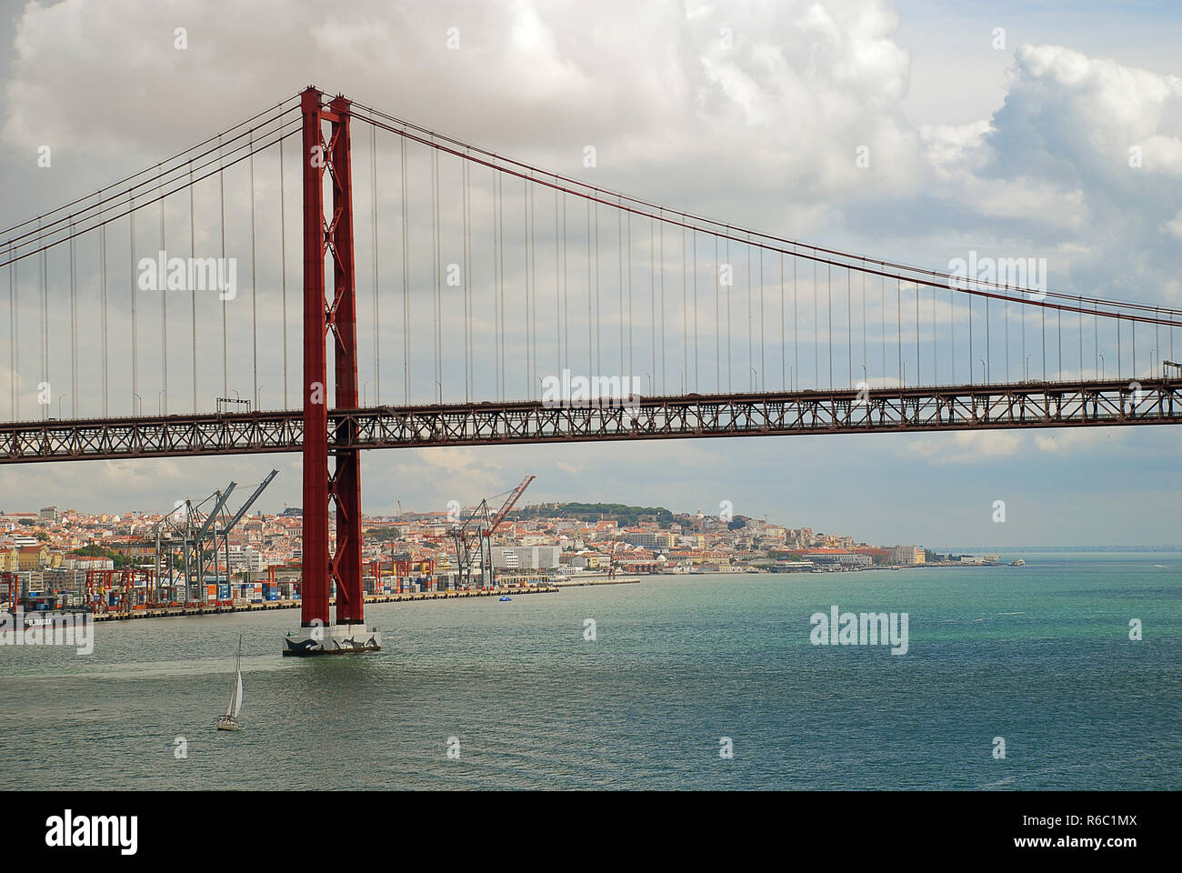 The 25 de Abril Bridge is a suspension bridge connecting the city of ...