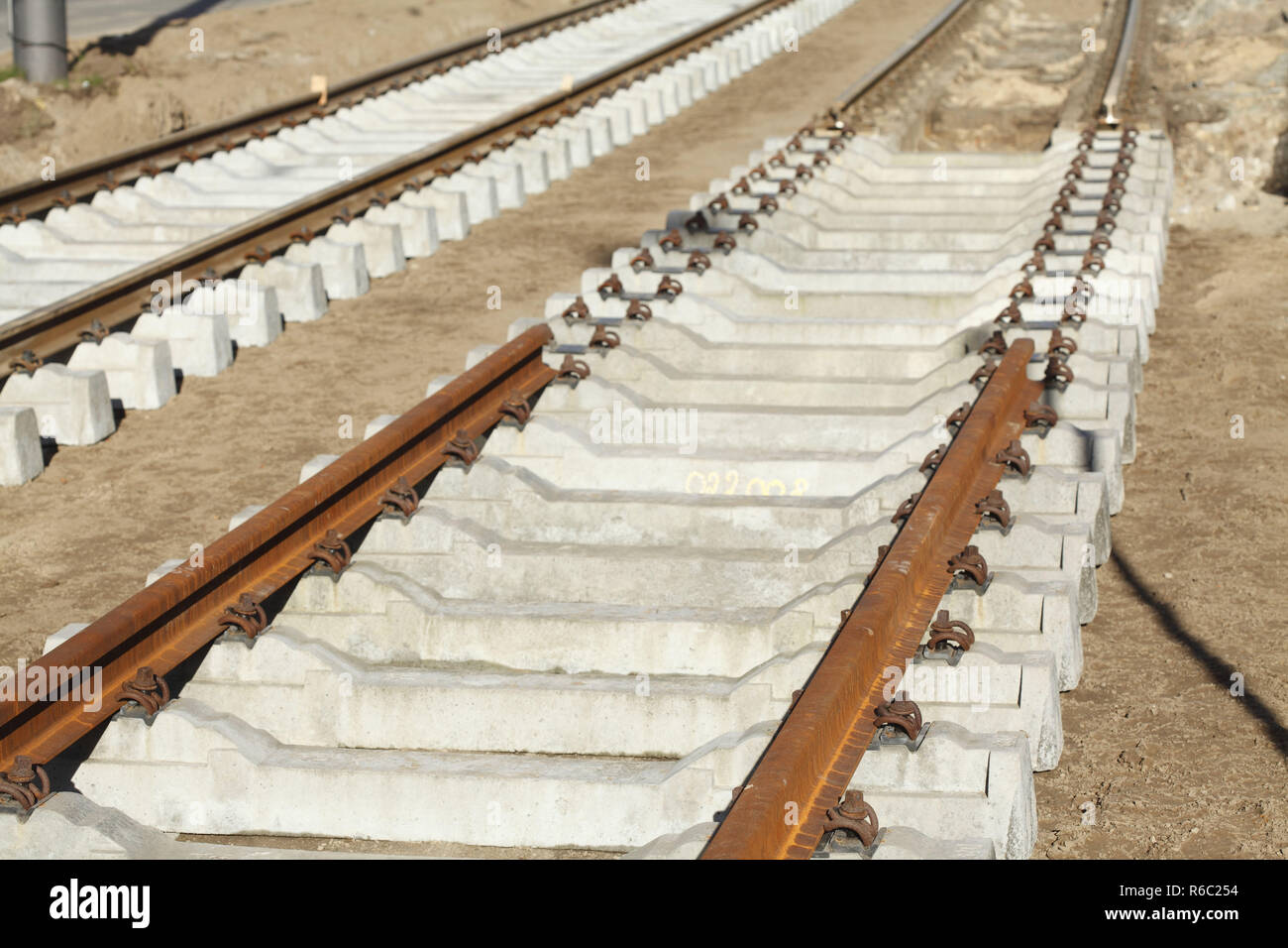 Newly Laid Tram Rails, Germany, Europe Stock Photo - Alamy