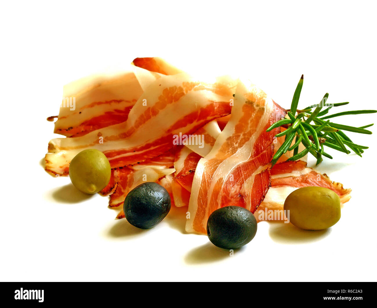 Ham Of Italy Pancetta Stock Photo - Alamy