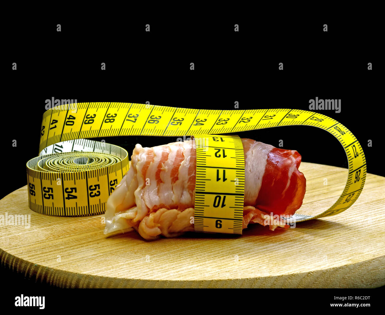 Ham Of Pork With Measure Stock Photo - Alamy