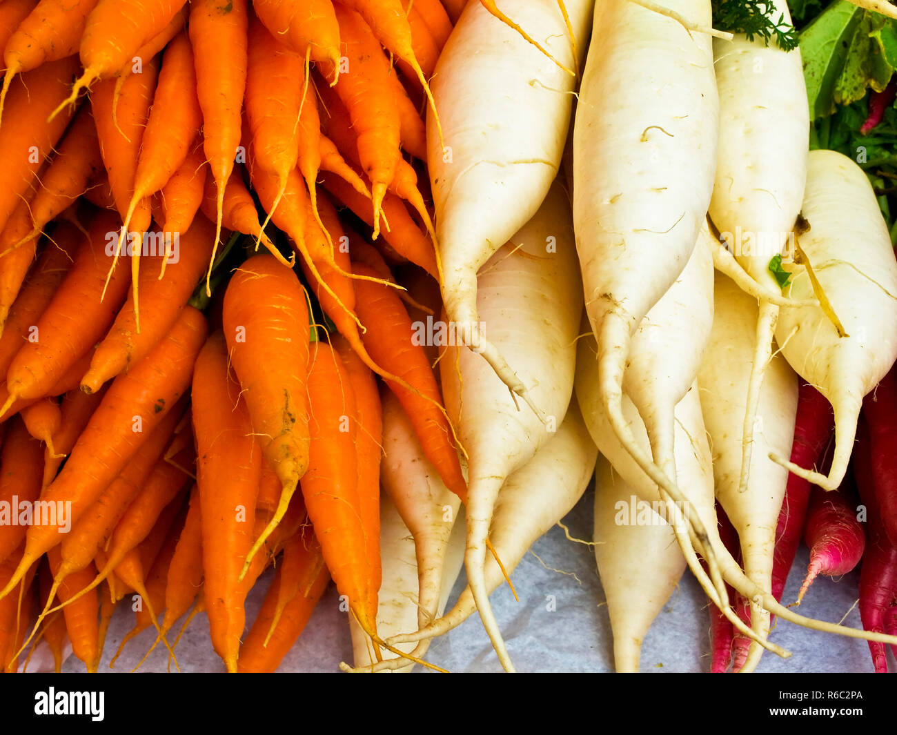 Carrot And White Radish Stock Photo - Alamy