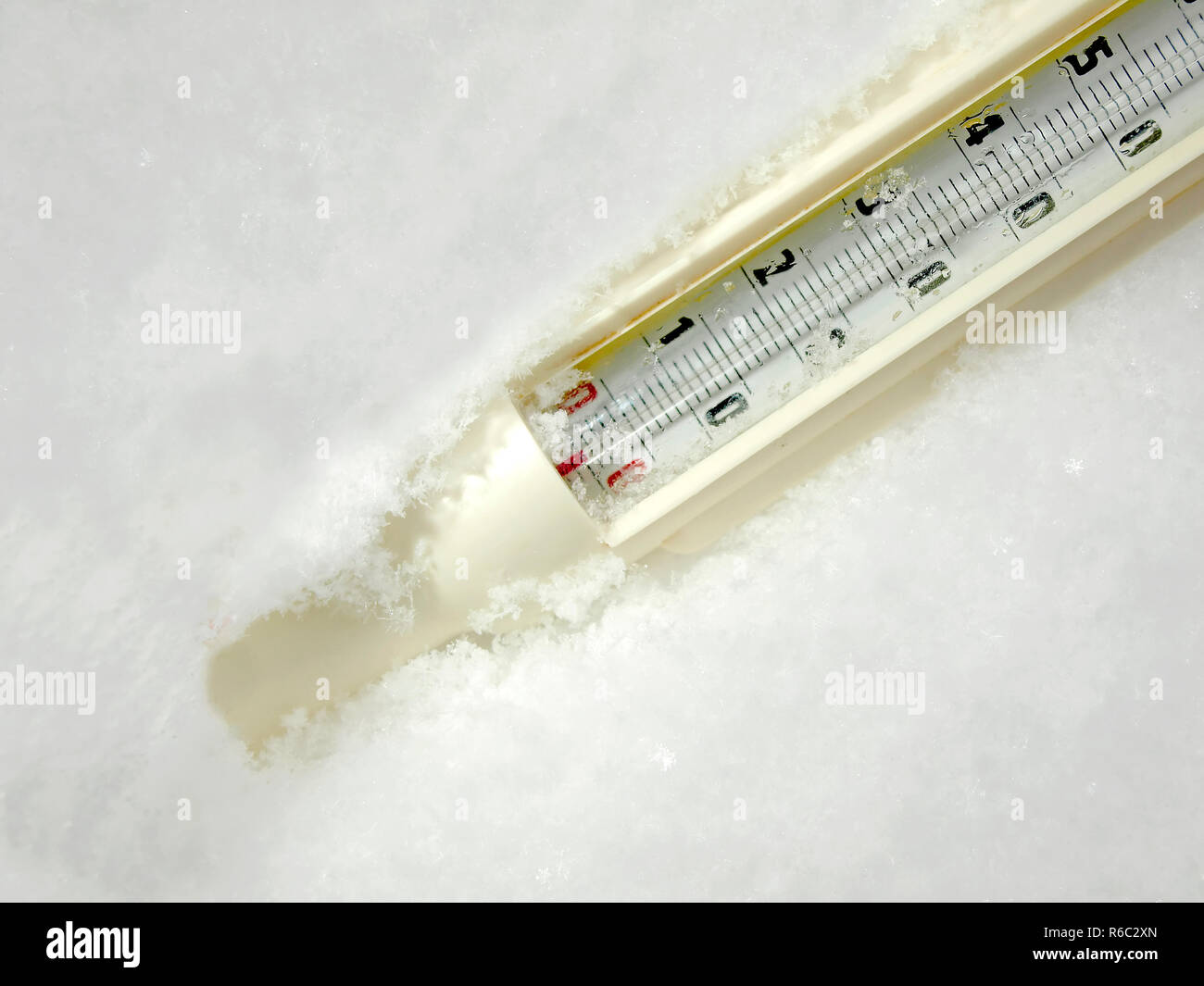 Thermometer In Minus Stock Photo - Alamy