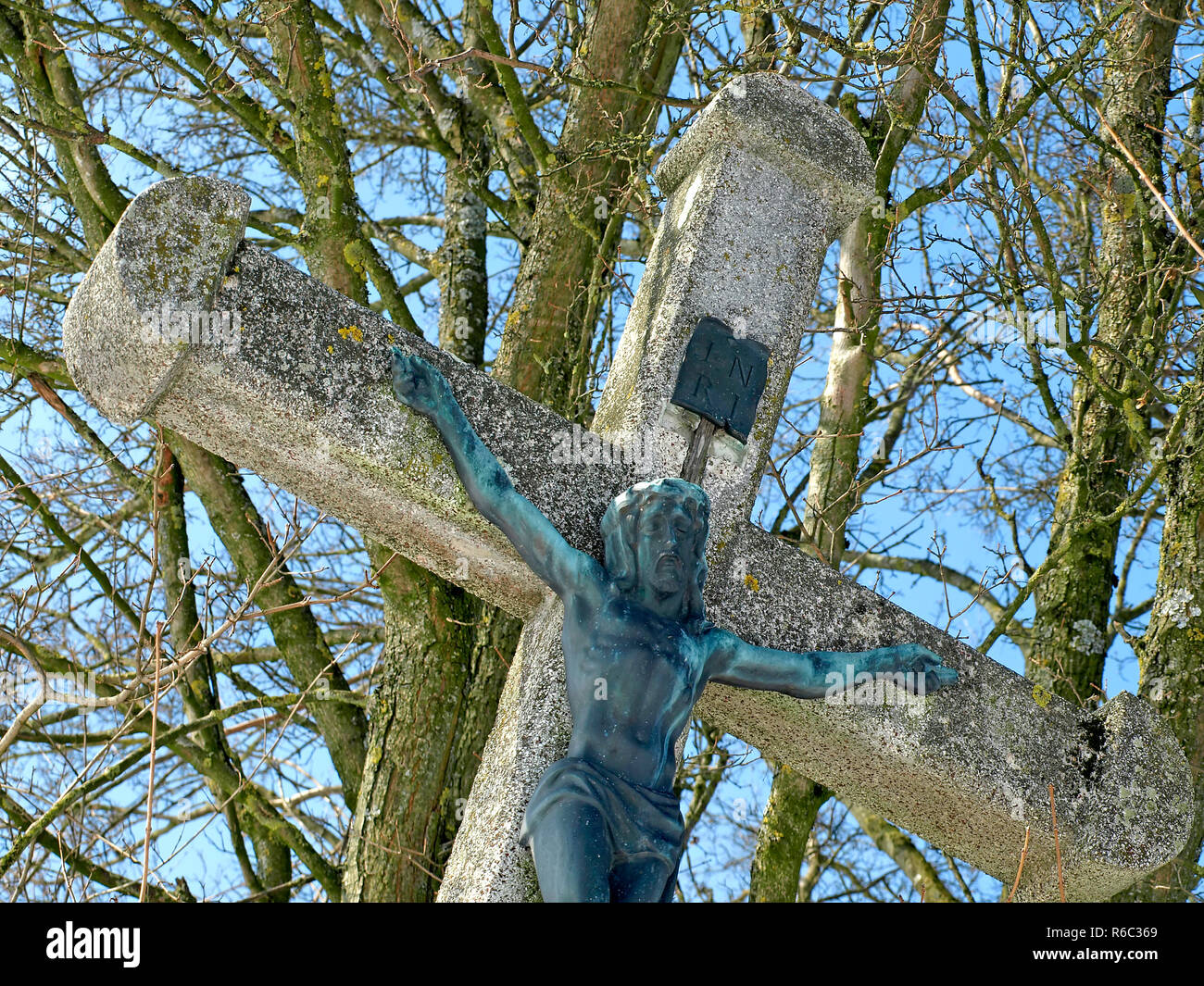 Jesus On Cross Stock Photo - Alamy
