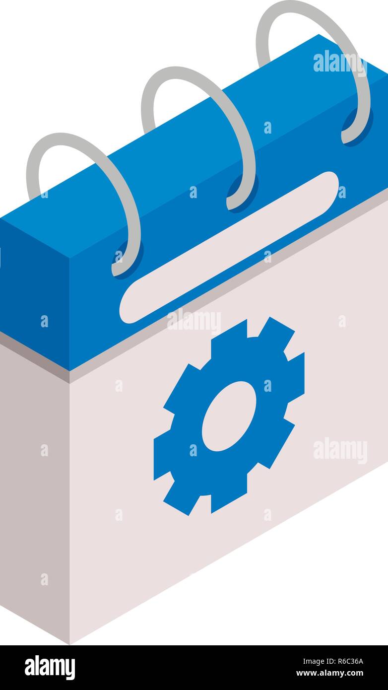Calendar gear day icon, isometric style Stock Vector Image & Art - Alamy