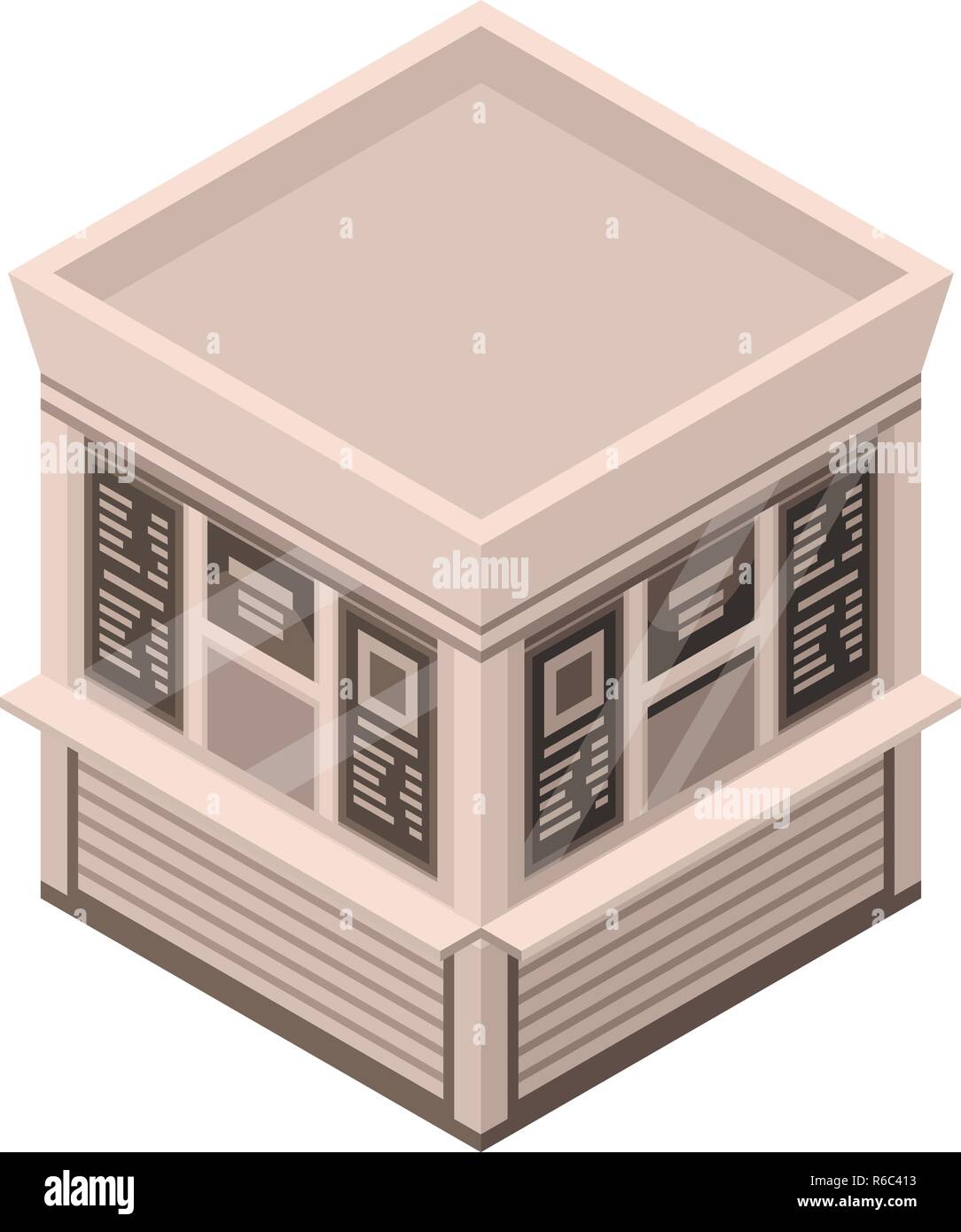 Newspaper building front Stock Vector Images - Alamy