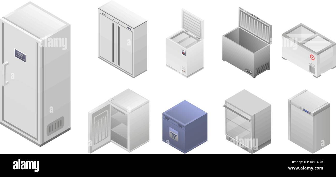 Freezer icon set, isometric style Stock Vector Image & Art - Alamy