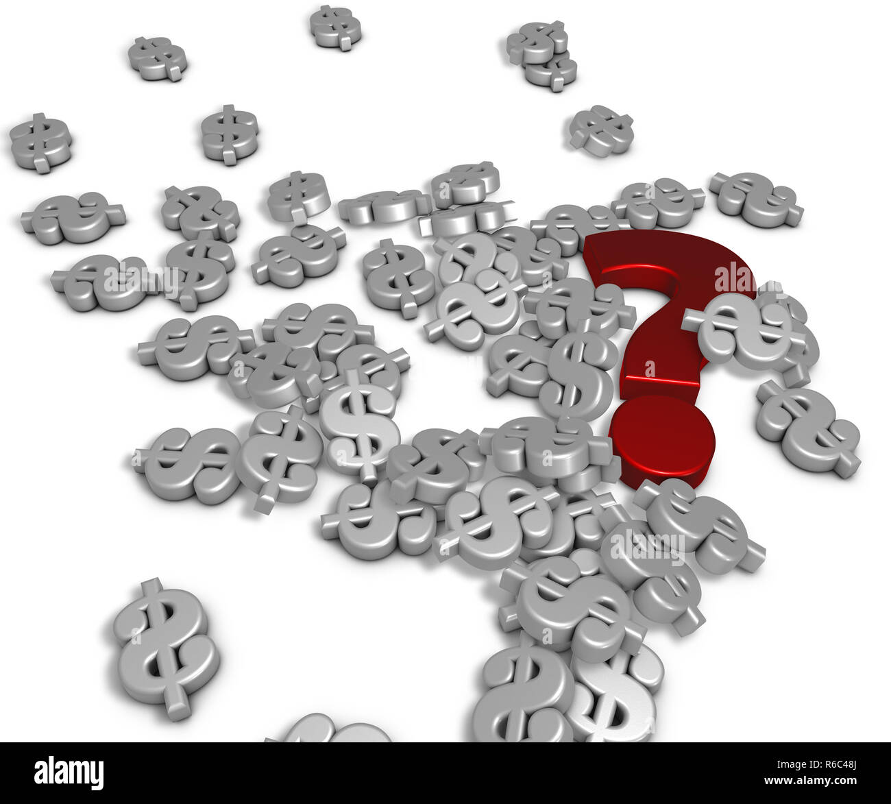 dollar symbols and question marks Stock Photo - Alamy