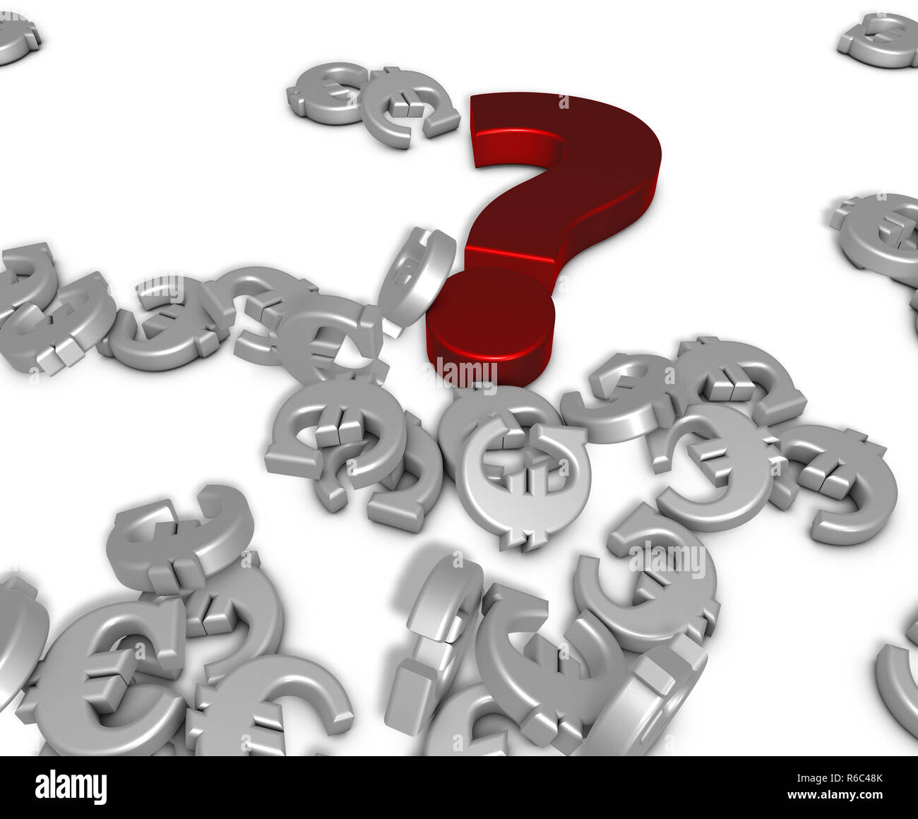 euro symbols and question marks Stock Photo - Alamy