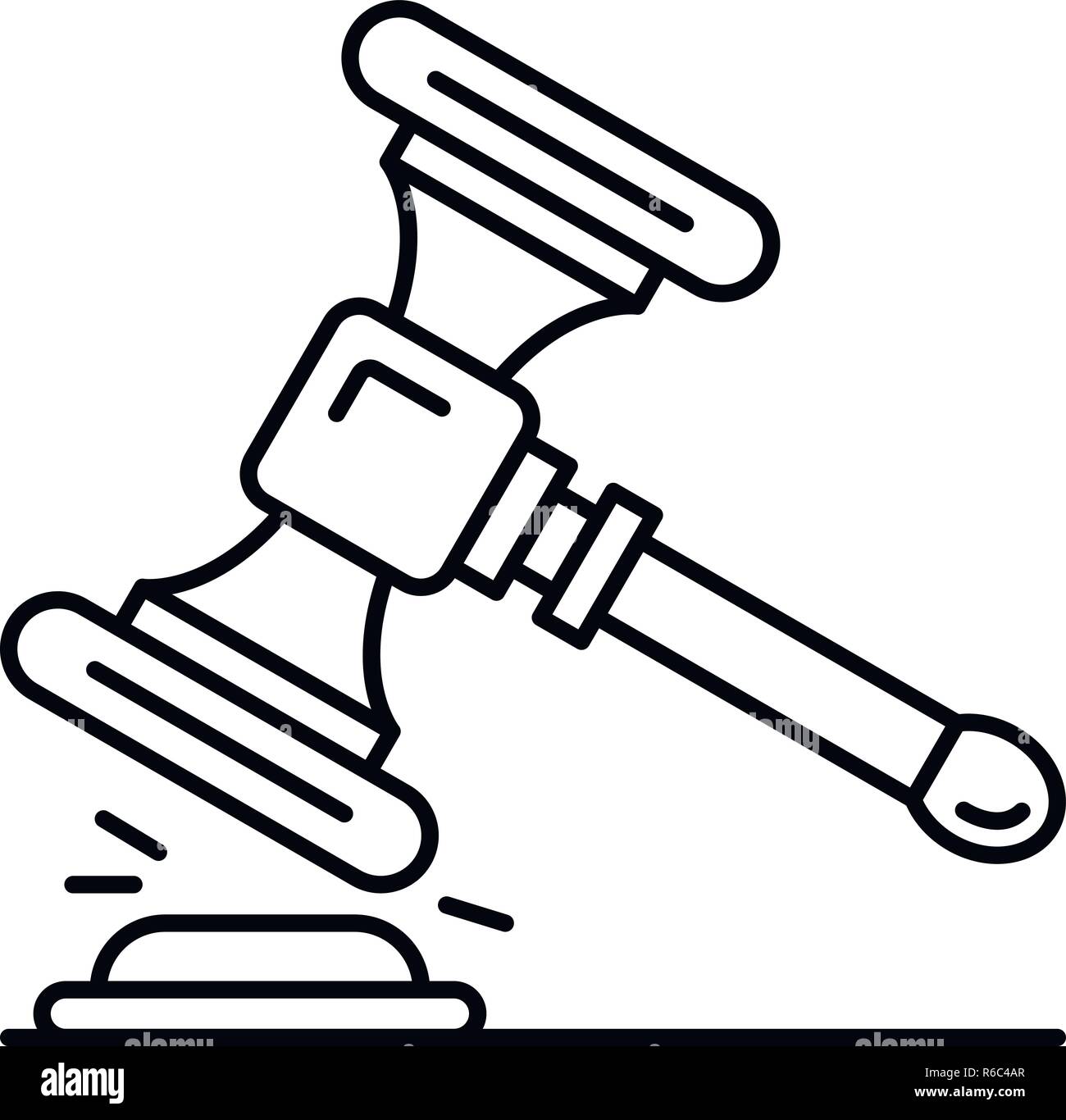 Wood gavel icon, outline style Stock Vector Image & Art - Alamy