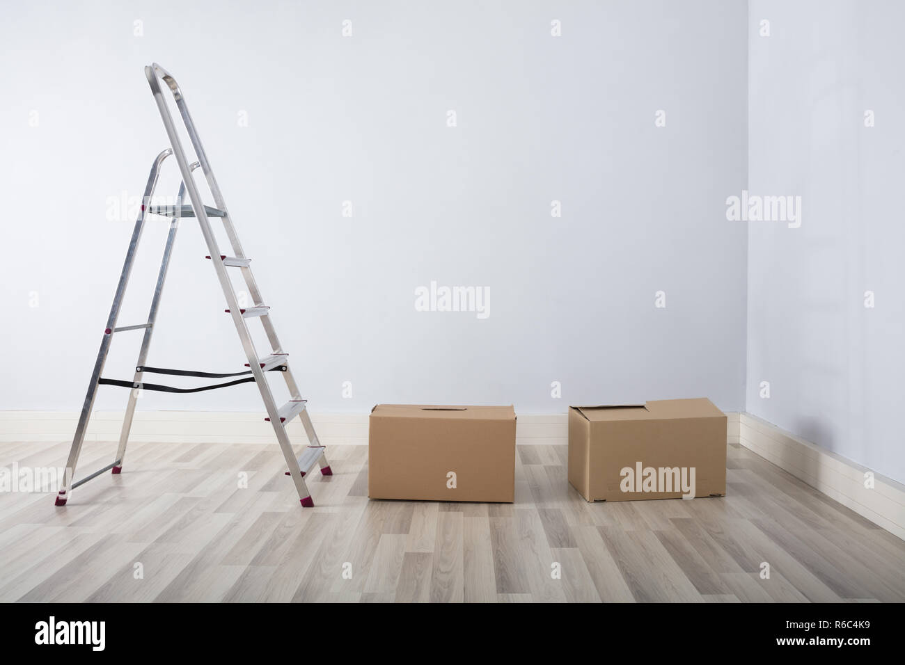 Boxes In New House Stock Photo - Alamy