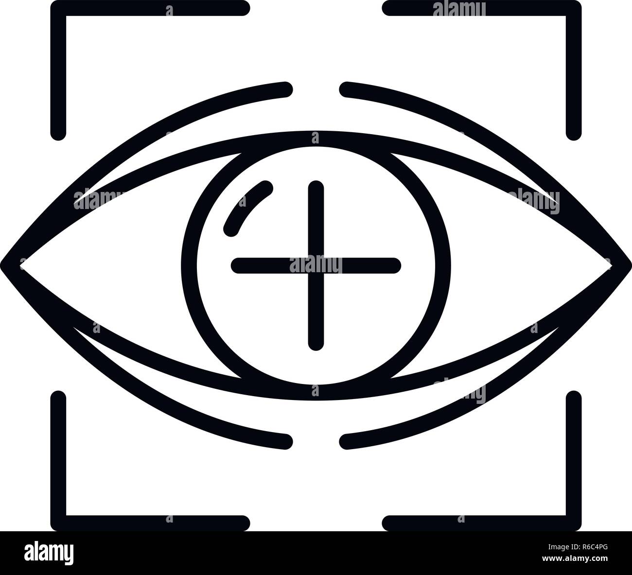 Target eyeball icon, outline style Stock Vector Image & Art - Alamy