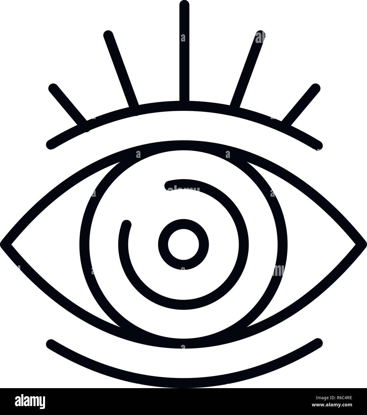 Open eye icon, outline style Stock Vector Image & Art - Alamy