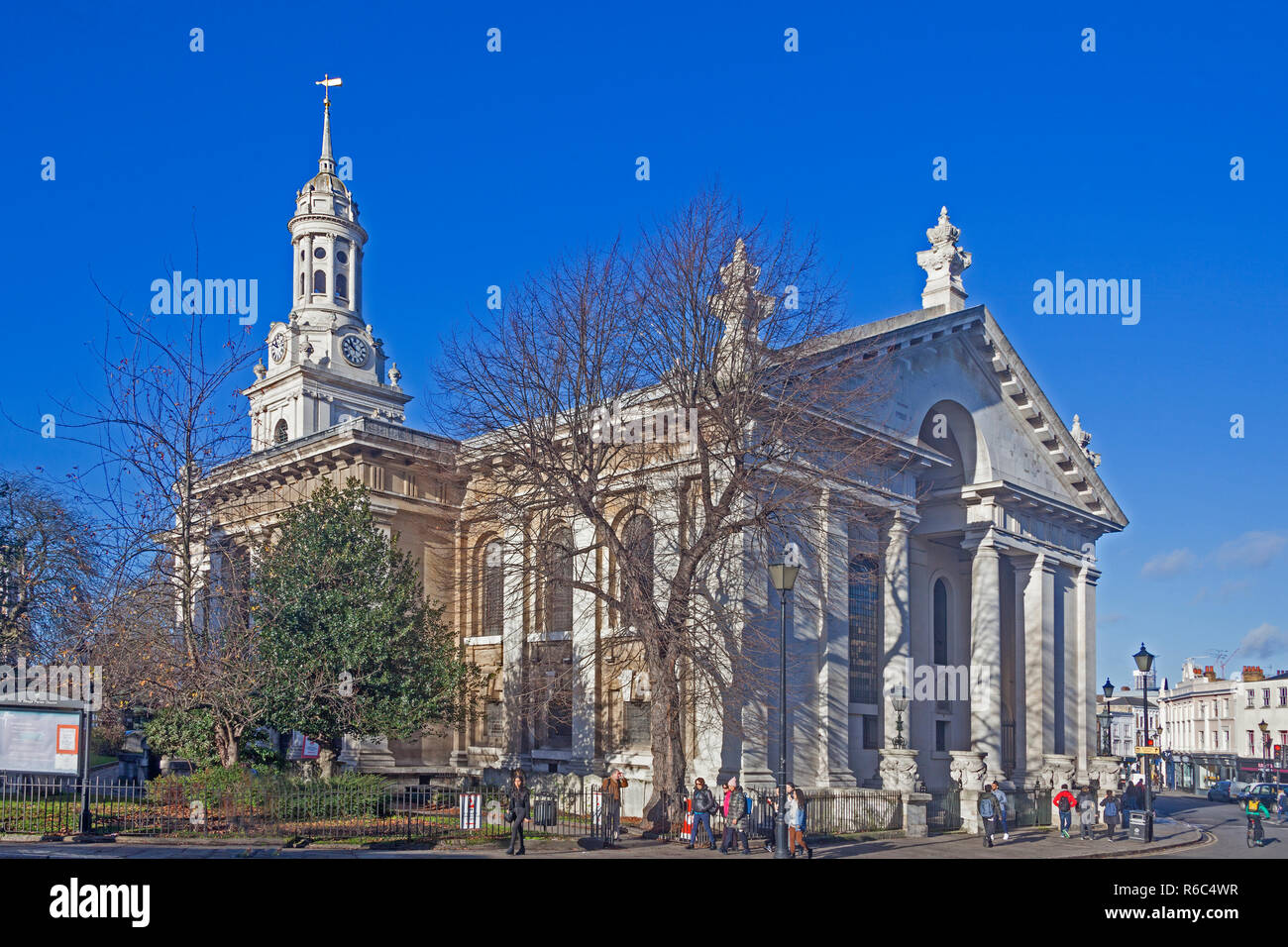 London, Greenwich. Nicholas Hawksmoor's Baroque church of St Alfege in ...