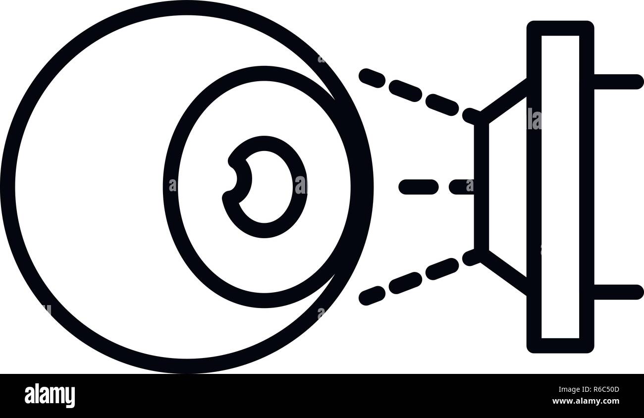 Eyeball laser inspection icon, outline style Stock Vector Image & Art ...