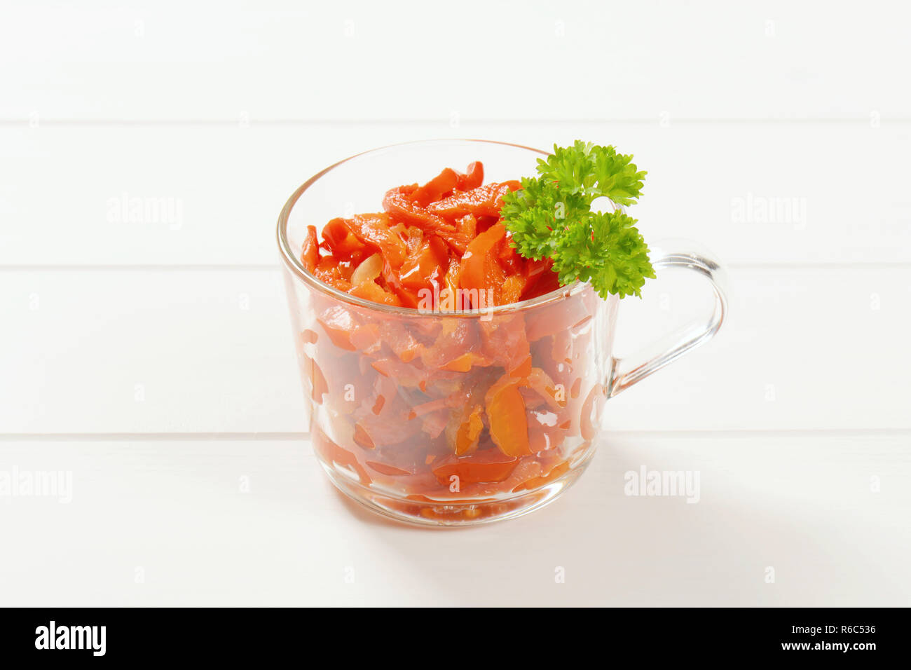 pickled red peppers Stock Photo - Alamy
