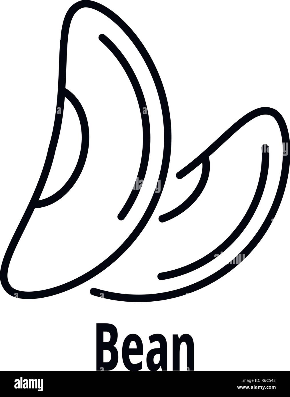 Bean icon, outline style Stock Vector Image & Art - Alamy
