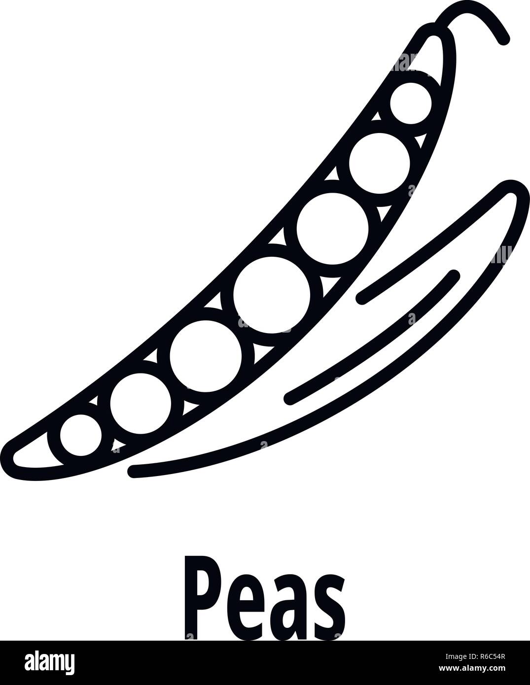 Peas icon, outline style Stock Vector Image & Art - Alamy