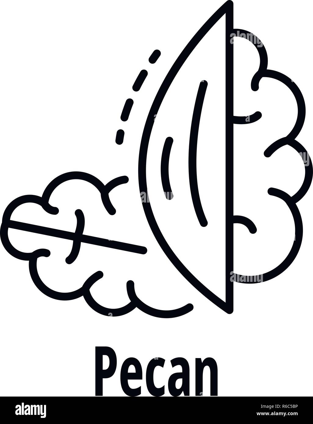 Pecan nut icon, outline style Stock Vector Image & Art - Alamy