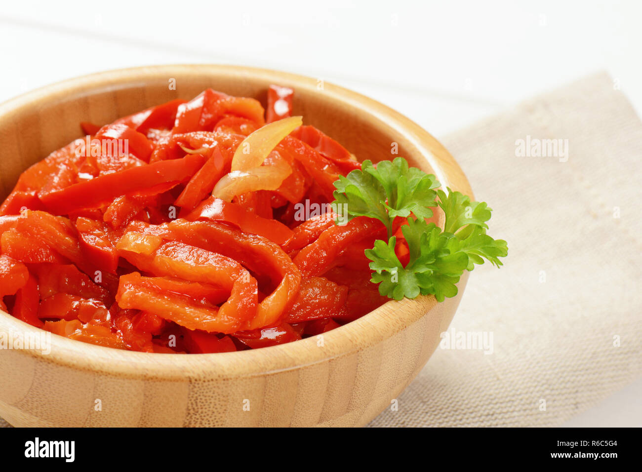 pickled red peppers Stock Photo - Alamy